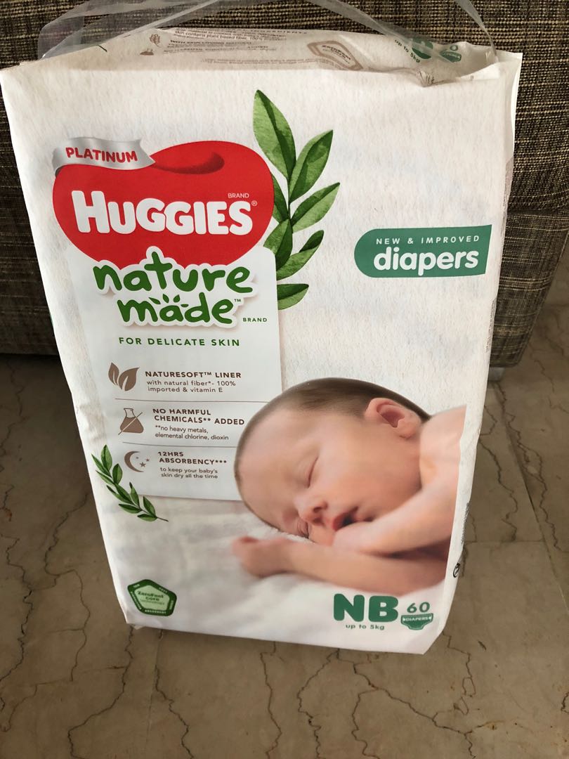 Huggies nature made NB, Babies & Kids, Bathing & Changing, Diapers ...