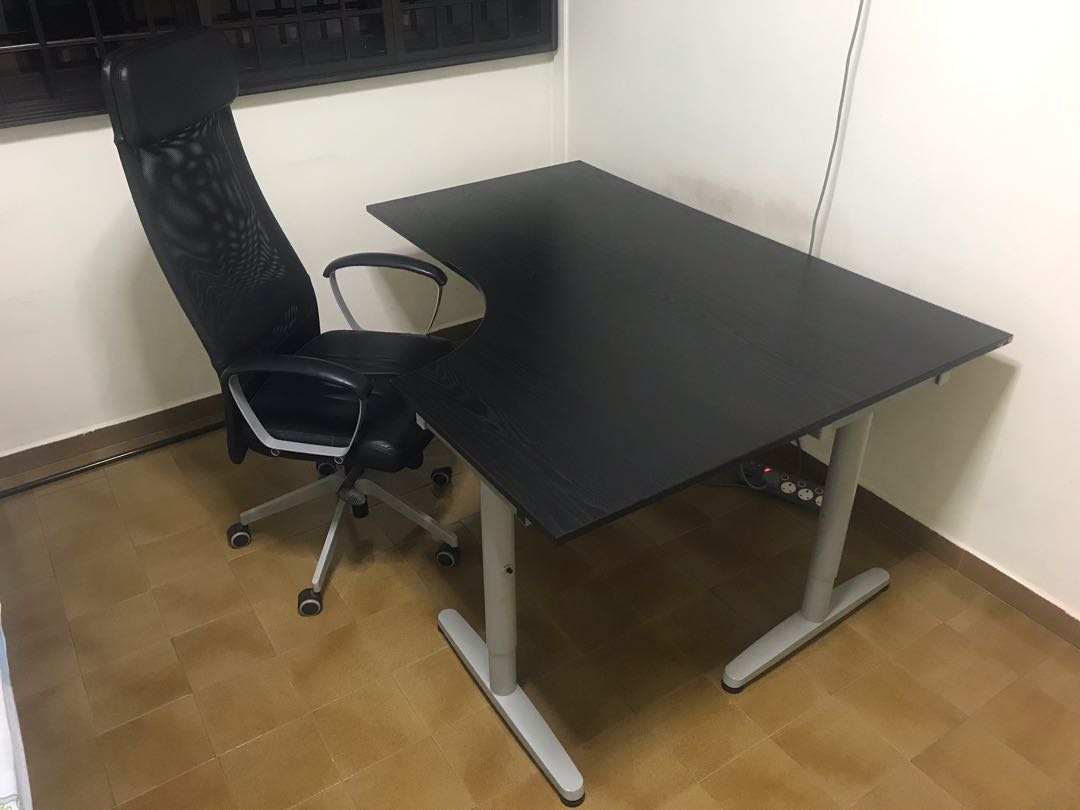 IKEA Galant Office Desk, Furniture & Home Living, Furniture, Tables ...