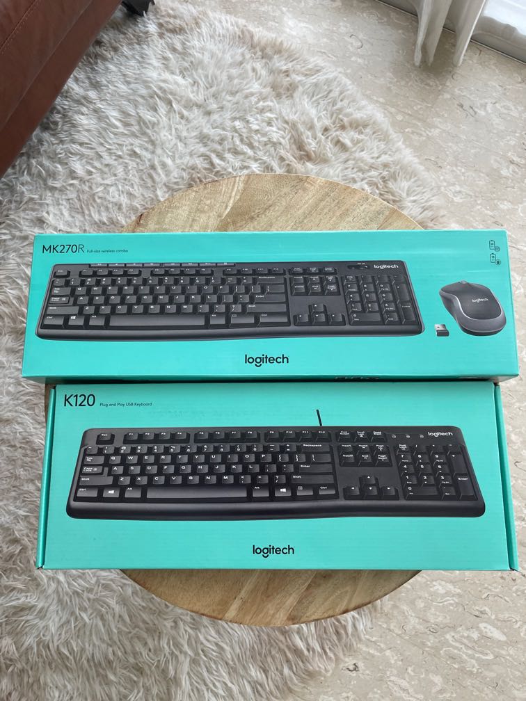 Logitech K120 and MK270R Wired and Wireless keyboard, Computers & Tech, Parts & Accessories ...