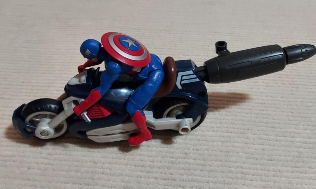 Marvel's The Avengers - Captain America Motorcycle + Spider Man Zoom N ...