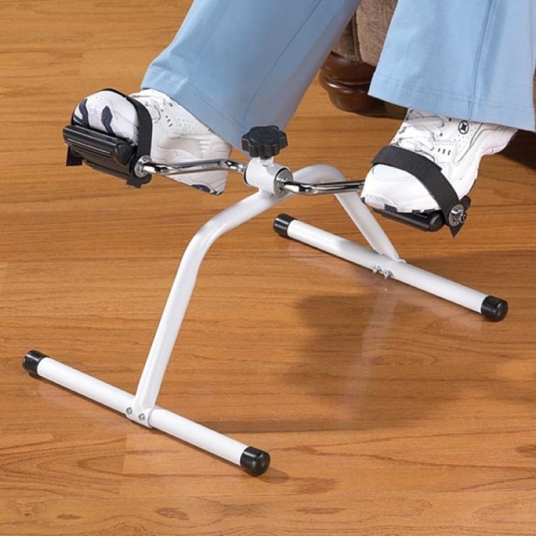 Mini Excercise Bike Hand Foot Trainer Multi-Resistance Level Pedal ...