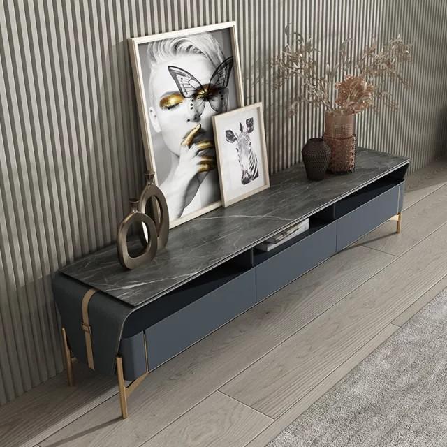 Modern Blue Tv console cabinet, Furniture & Home Living, Furniture, TV ...