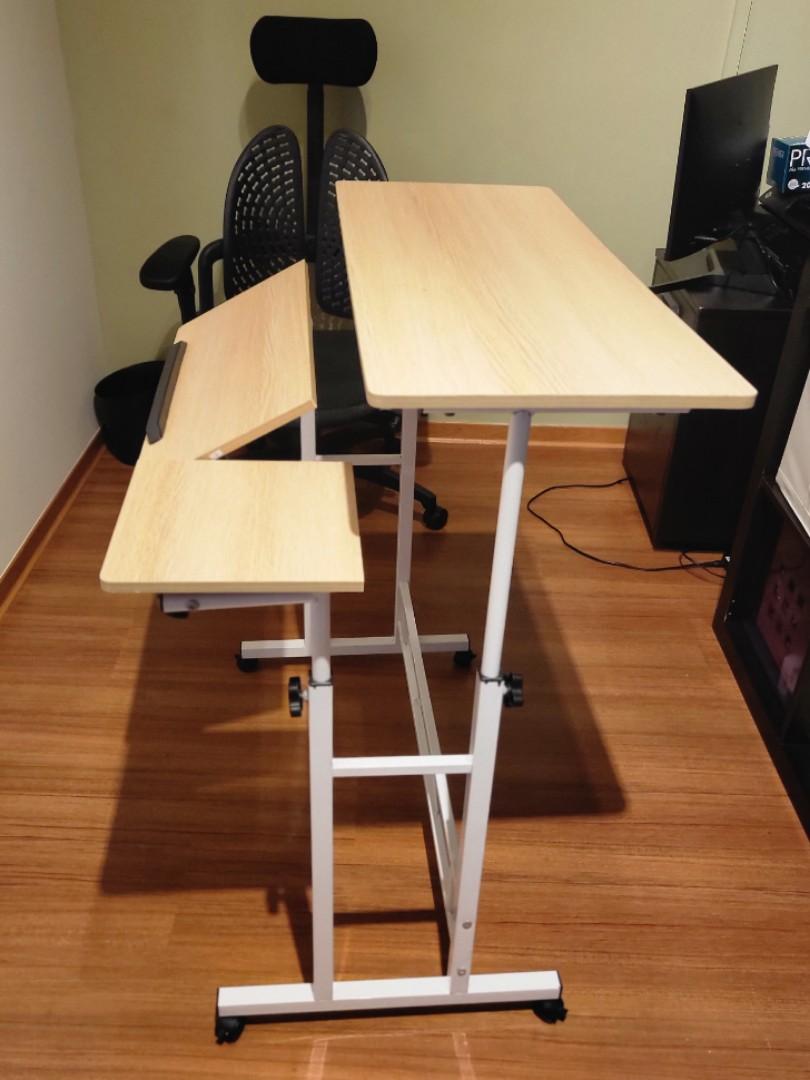 Movable and Adjustable Height Table, Furniture & Home Living, Furniture ...