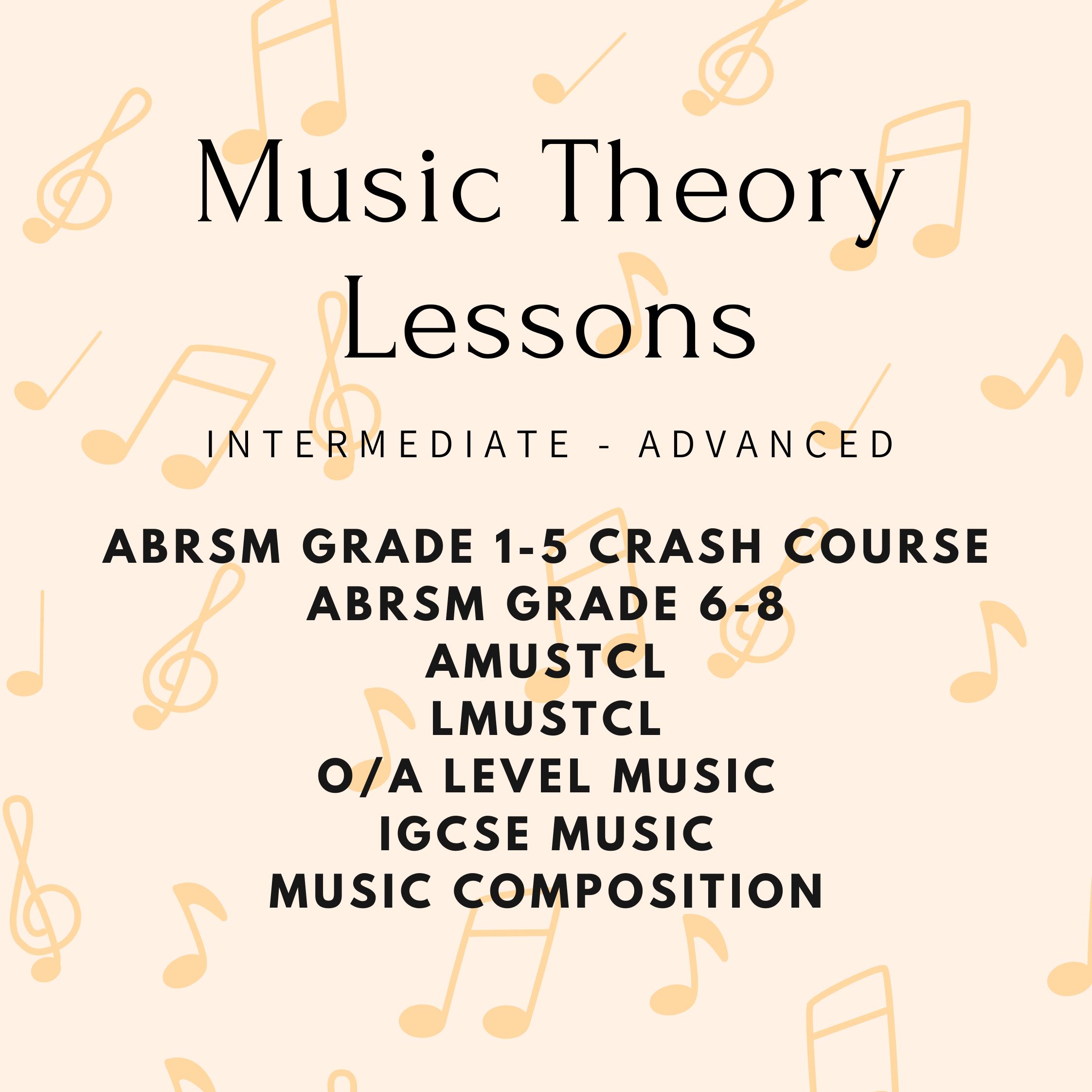 Music Theory Lessons for ABRSM Grade 6-8, AMusTCL, LMusTCL, O Level A ...