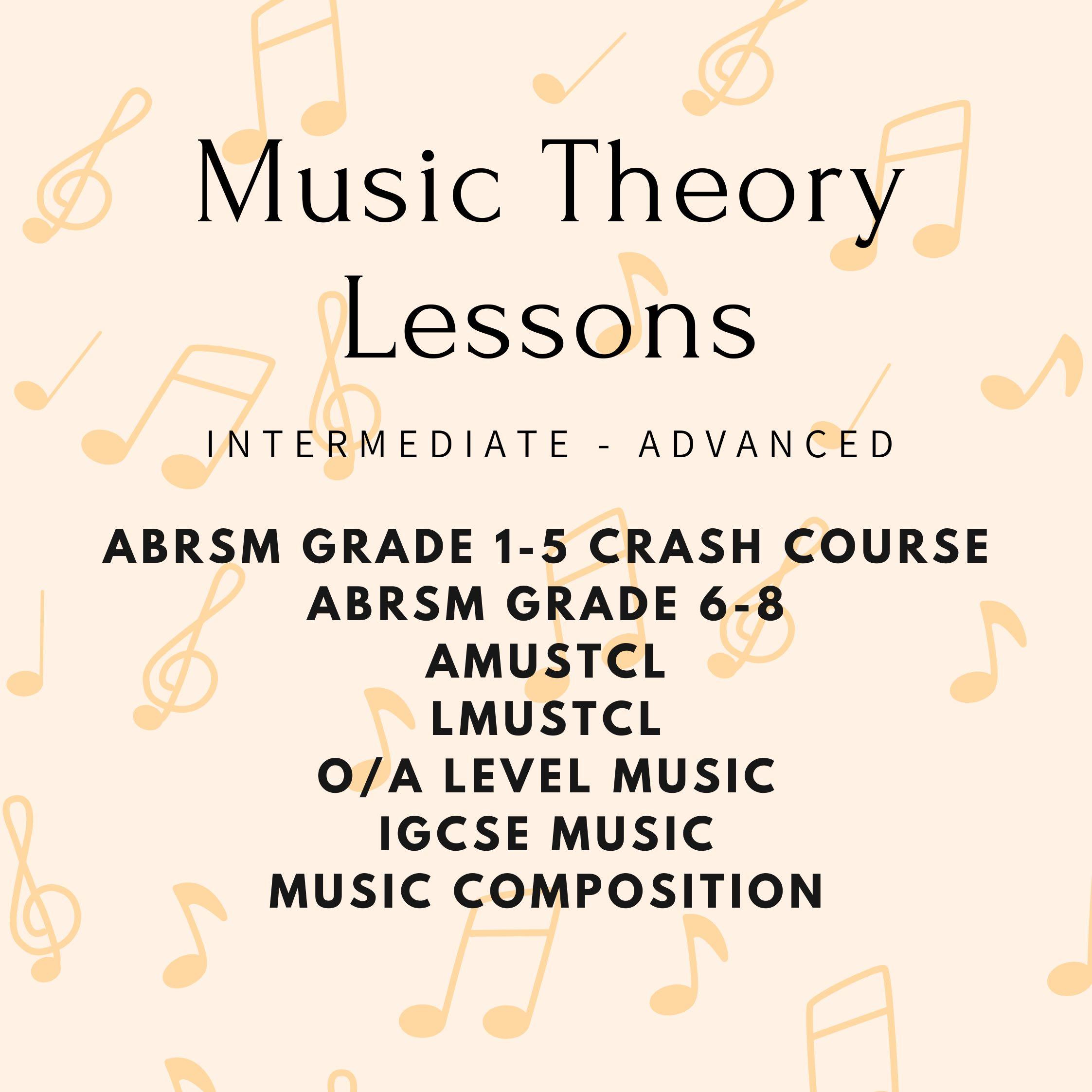 Music Theory Lessons for ABRSM Grade 6-8, AMusTCL, LMusTCL, O Level A ...