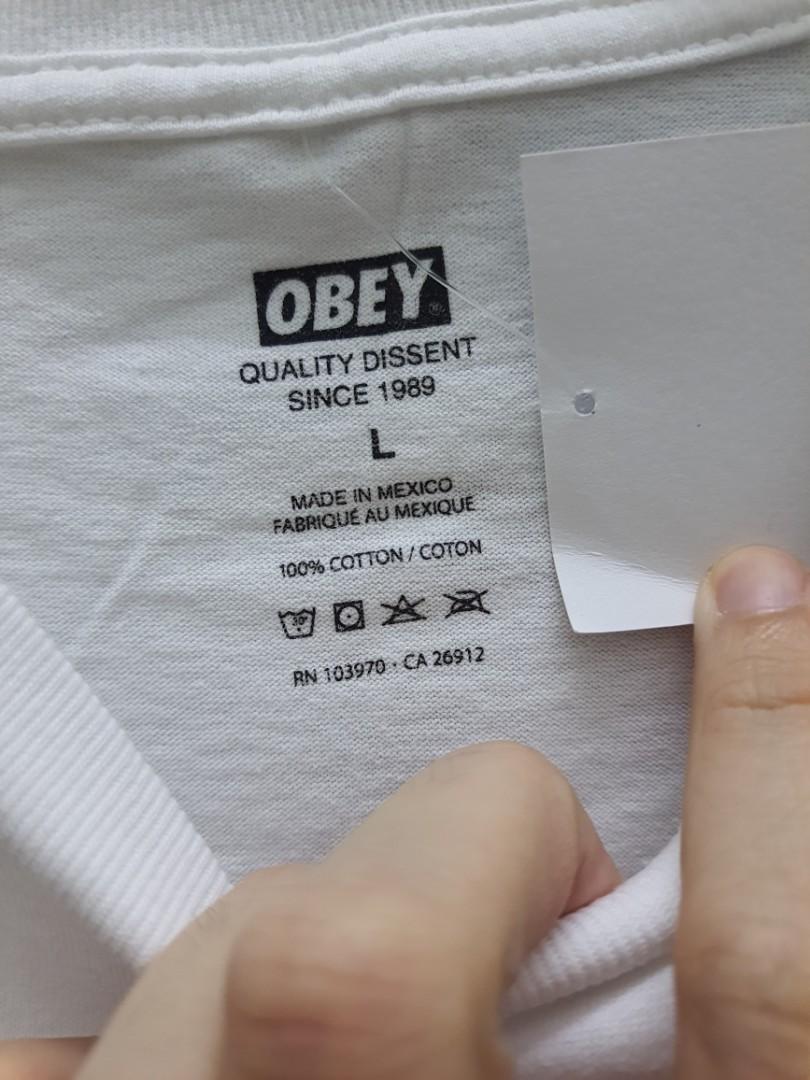Obey Riot Cop Peace Shield Tee, Men's Fashion, Tops & Sets, Tshirts ...