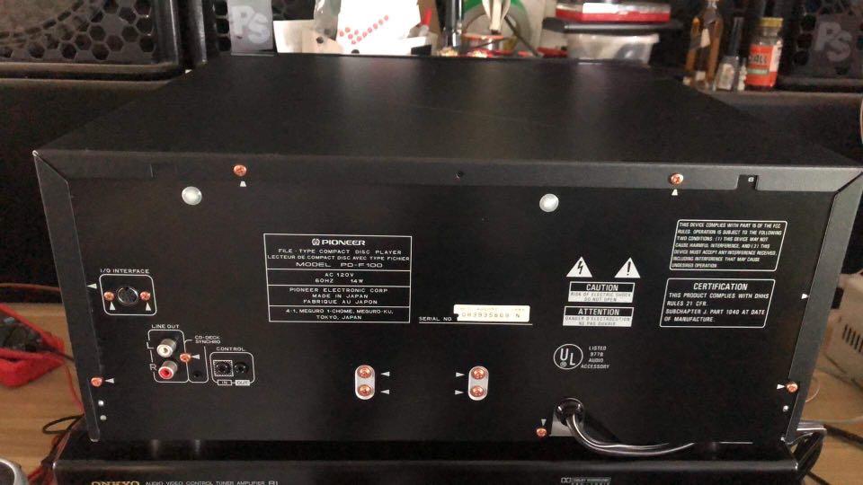 Pioneer PD-F100 Hi-Fi CD Player Store & Play 100 CDs reads CDR 110v no ...