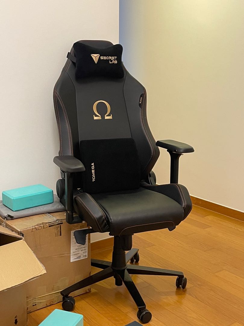 Secret lab omega prime 2.0 pu leather in black, Furniture & Home Living ...