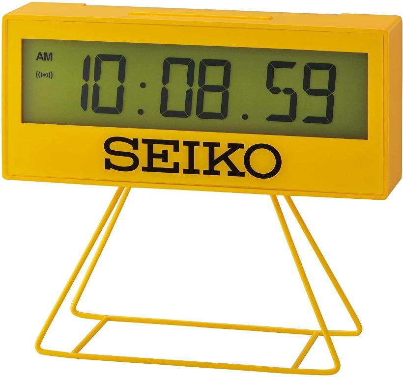 Seiko Large Digital LCD Desk Table Clock QHL073Y, Furniture & Home ...