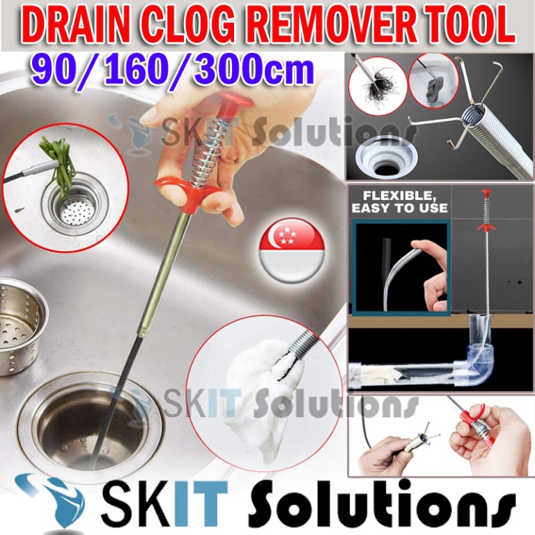 Sink Drain Blockage Clog Remover Unclog Toilet Pipe Cleaner Drainage ...