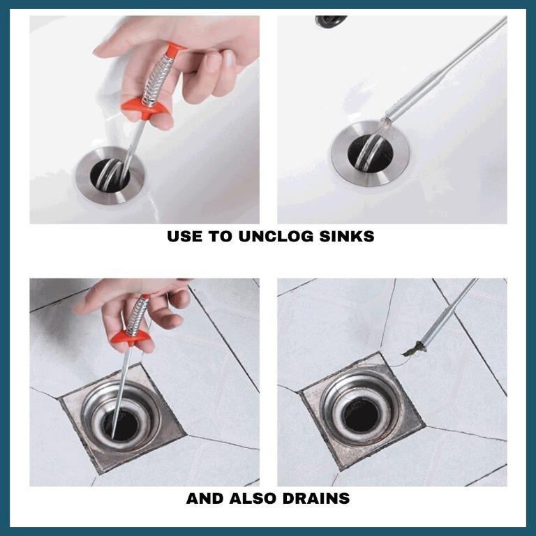 Sink Drain Blockage Clog Remover Unclog Toilet Pipe Cleaner Drainage ...