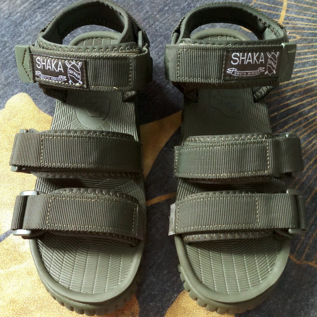 Shaka Neo Bungy Platform Green Sandals, Women's Fashion, Footwear ...