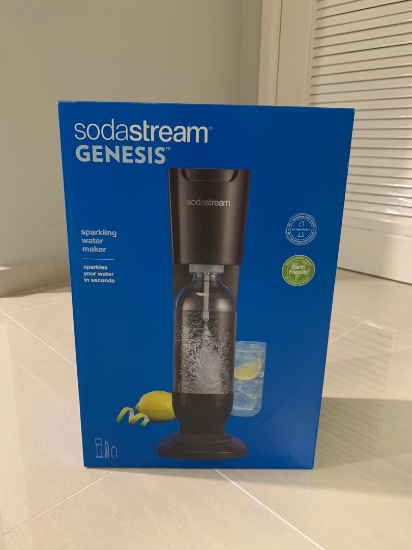 SODASTREAM GENESIS BLACK SPARKLING WATER MAKER, TV & Home Appliances ...