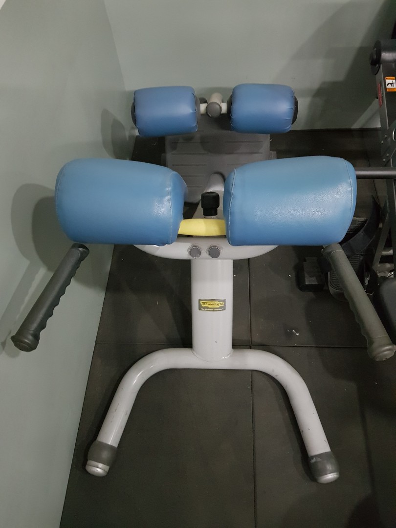 Technogym back extension machine, Sports Equipment, Exercise & Fitness ...