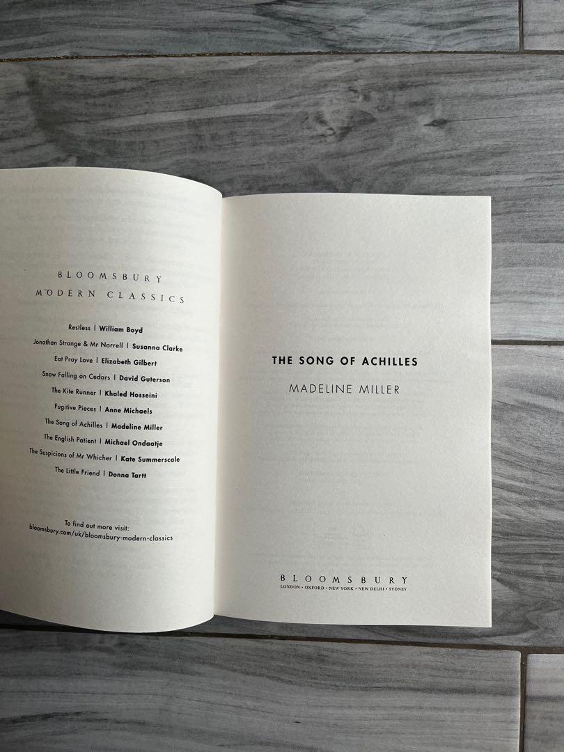 The Song of Achilles (TSOA), Madeline Miller (Romance Booktok/Tiktok ...