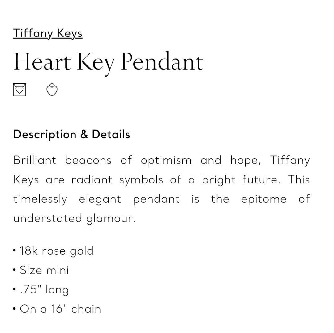 Tiffany Co Heart Key Pendant Necklace Women s Fashion Jewelry tiffany-co-heart-key-pendant-necklace-women-s-fashion-jewelry
