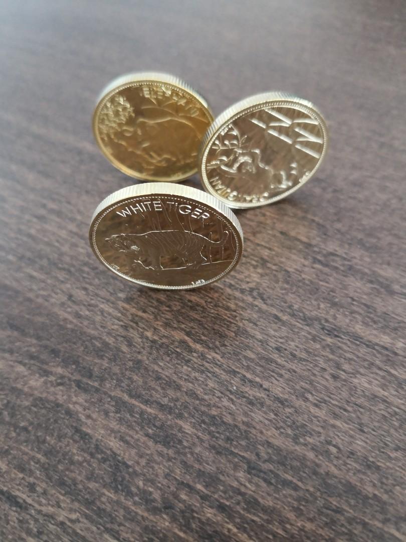 White Tiger Set of 3 Coins Singapore Mandai Zoo, Hobbies & Toys ...
