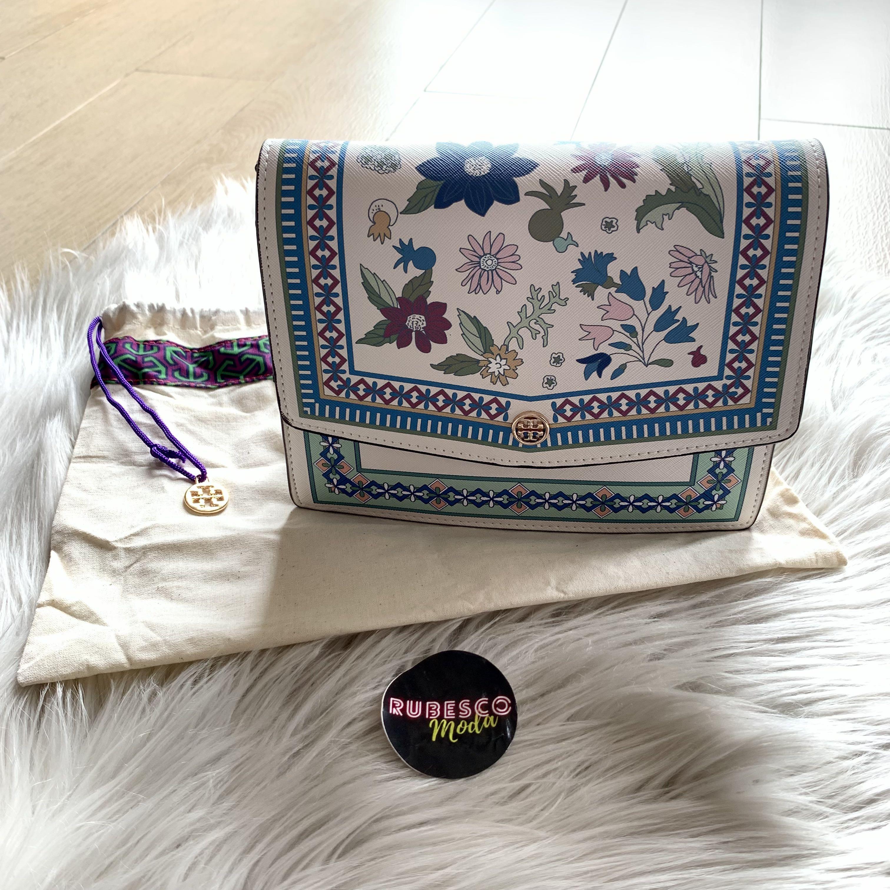 Tory Burch Robinson Floral Convertible Shoulder Bag, Fesyen Wanita, Tas ... Tory Burch Robinson Floral Convertible Shoulder Bag, Fesyen Wanita, Tas ...