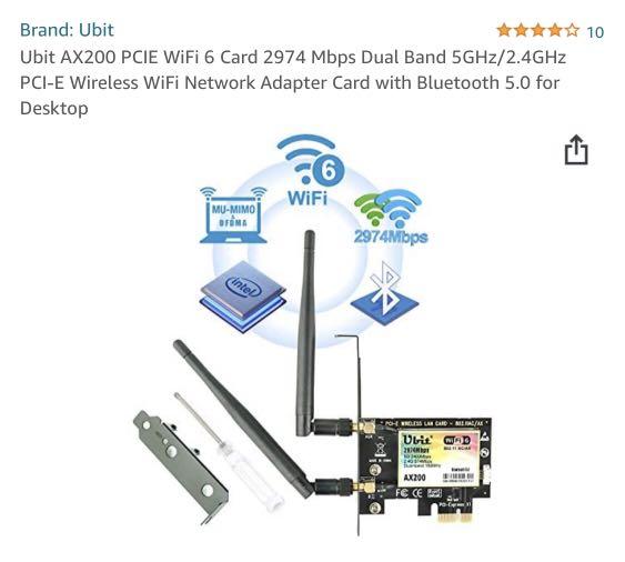 Ubit Out Of Stars Reviews Ubit Ax Pcie Wifi Card Mbps Dual Band Ghz Ghz