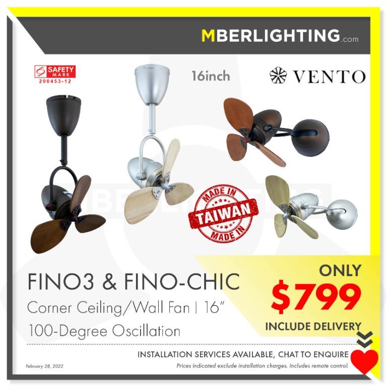 Wall Fans / Corner Fans (SG Safety Mark) - ACORN / ALASKA / VENTO FINO ...