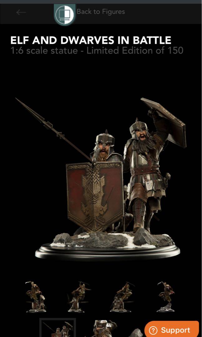 Weta Elf and Dwarves in Battle set Lord of the rings lotr hobbits ...