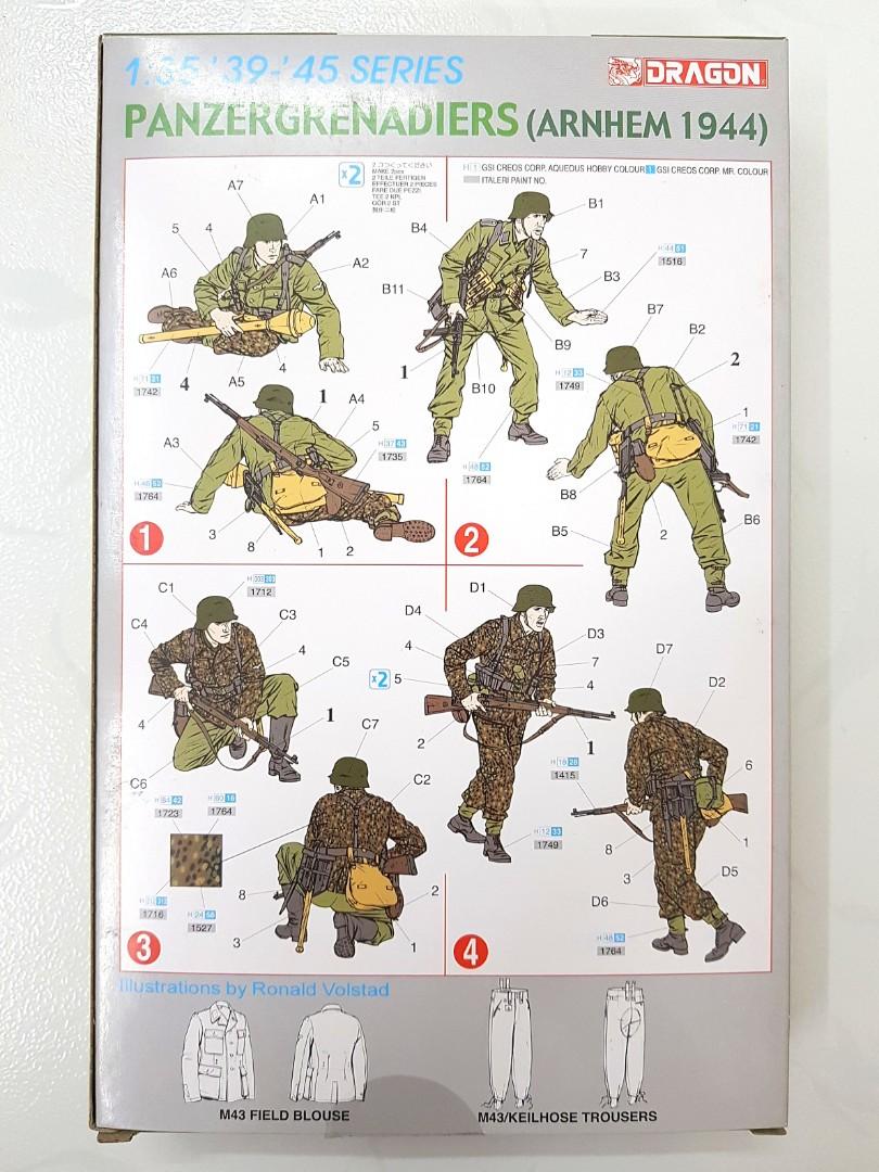 1/35 Dragon #6161, German Panzergrenadiers, Arnhem 1944 c/w 4 Figures ...