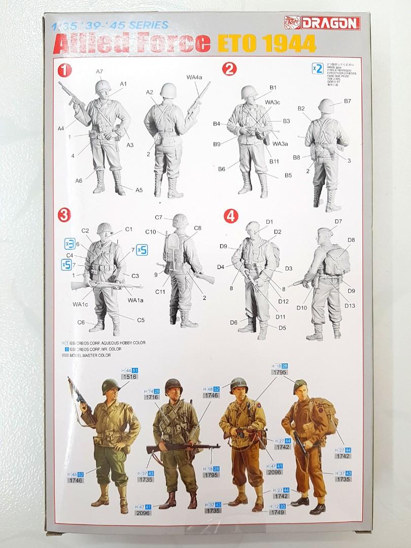 1/35 Dragon #6653, Allied Soldiers, ETO 1944 (Gen2Gear) c/w 4 Figures ...