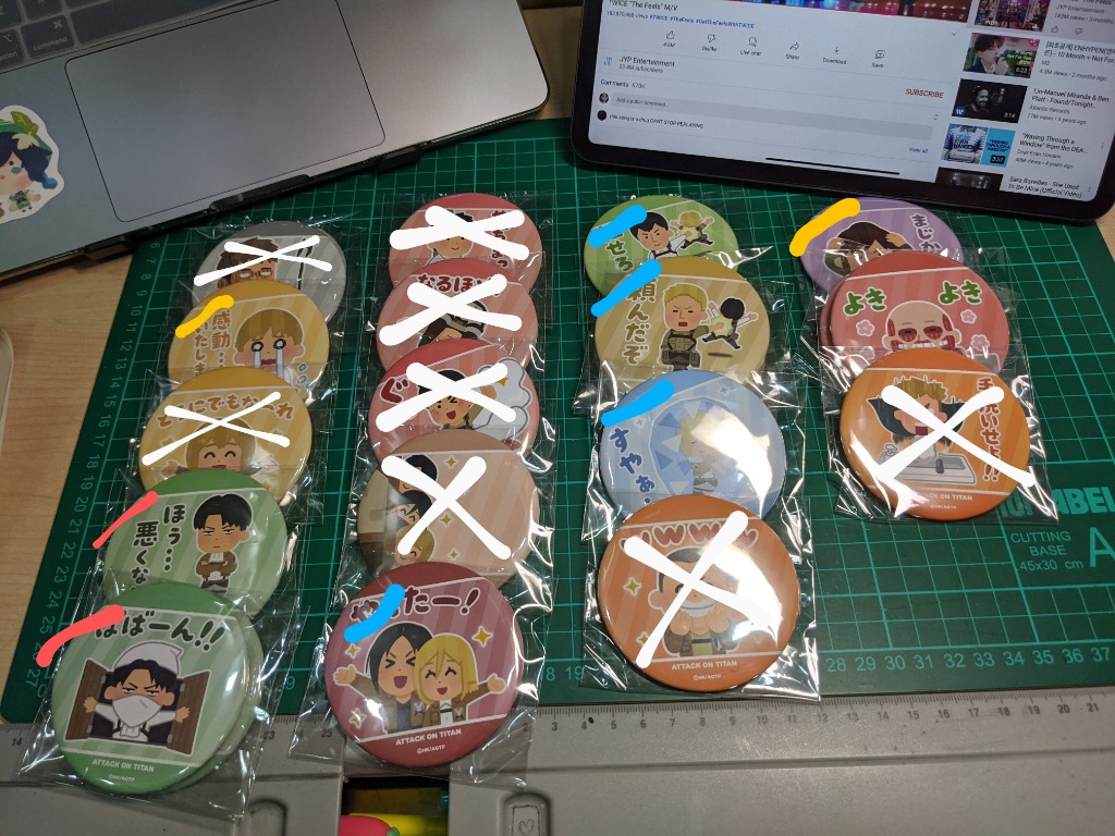 [ instock / wts ] attack on titan aot irasutoya kuji, Hobbies & Toys ...