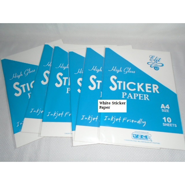A4 White Sticker Paper, Hobbies & Toys, Stationary & Craft, Other ...