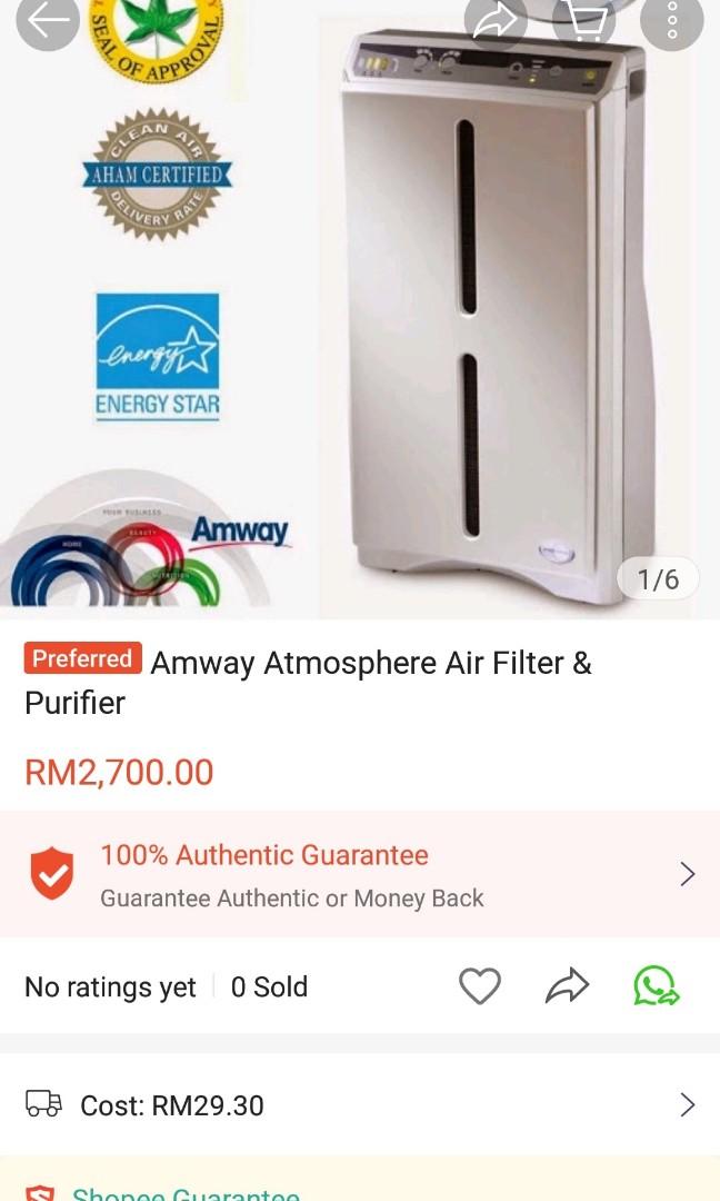 Amway Atmosphere Air Purifier ( Original ), TV & Home Appliances, Air ...