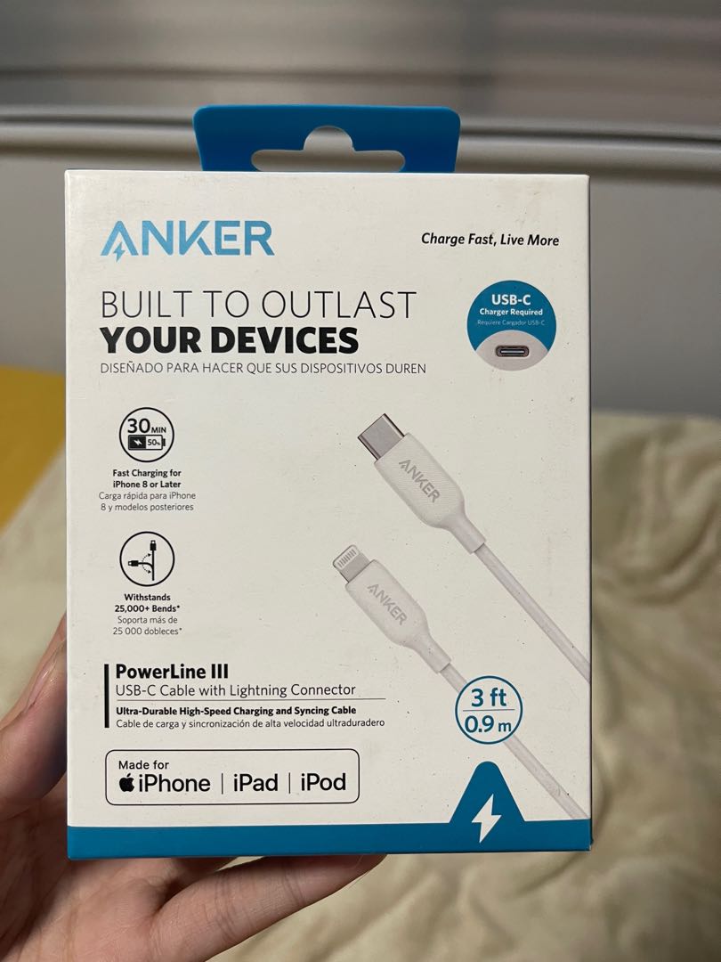 Anker USB-C with Lighting Connector charging cable, Mobile Phones ...