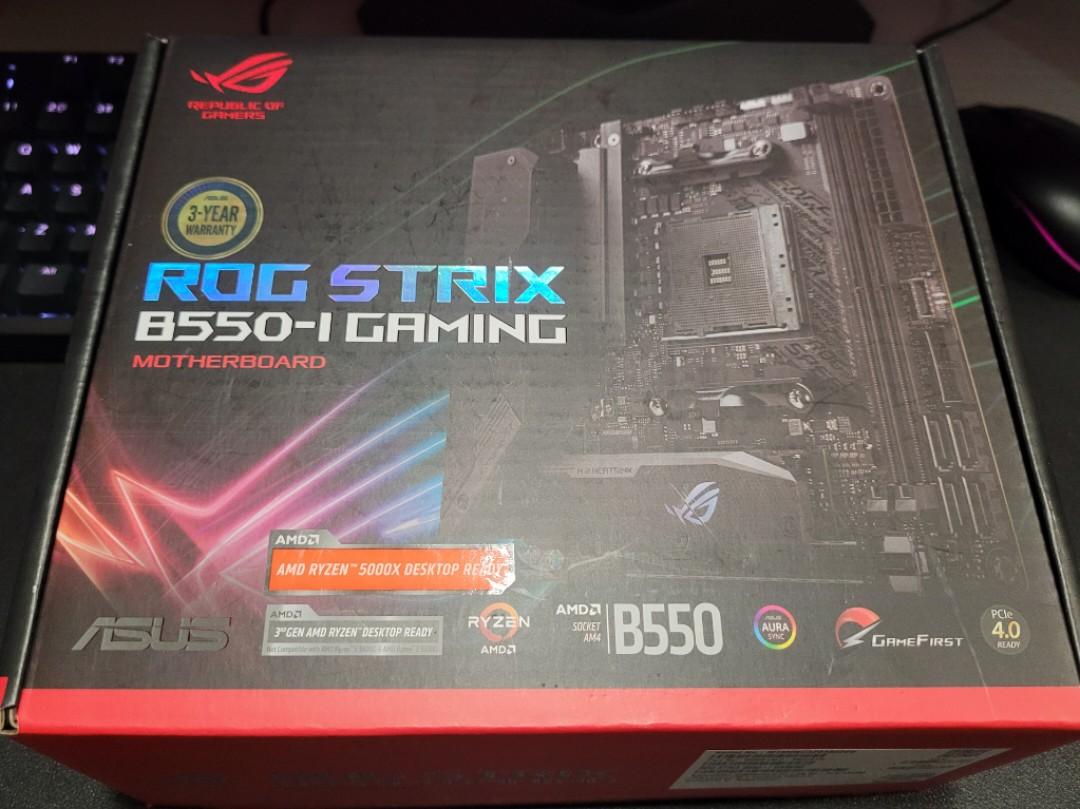 Asus ROG Strix B550i motherboard ITX AM4, Computers & Tech, Parts ...