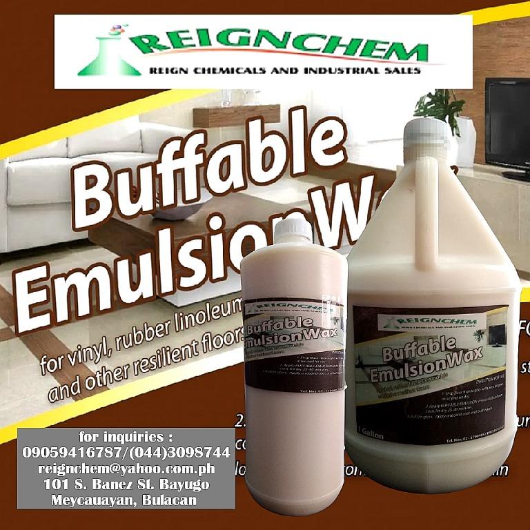 BUFFABLE EMULSION WAX, Furniture & Home Living, Cleaning & Homecare ...