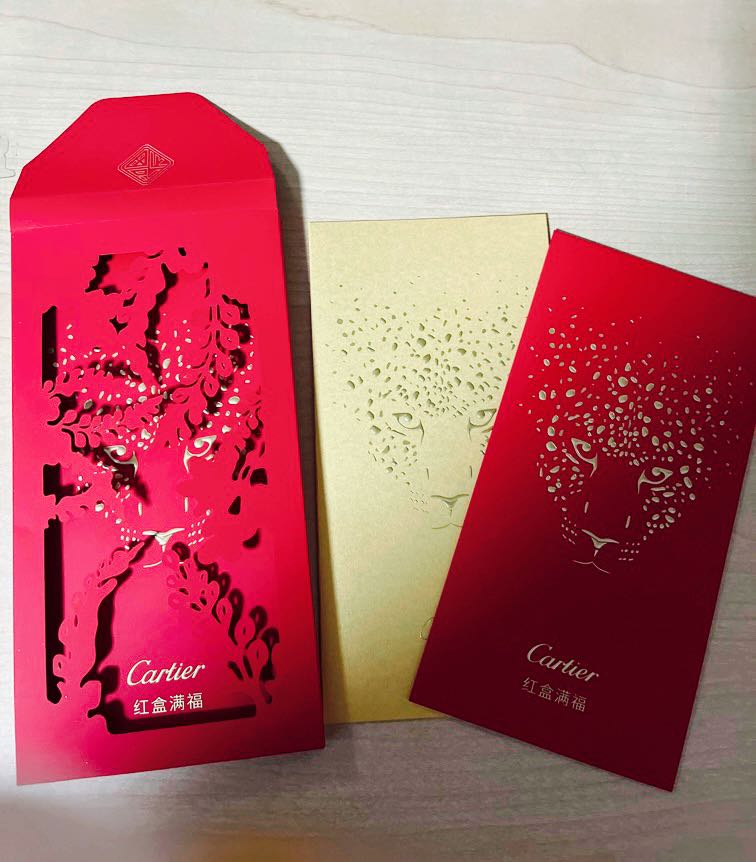 Cartier Tiger Red Packet Angbao 2022, Hobbies & Toys, Stationery ...