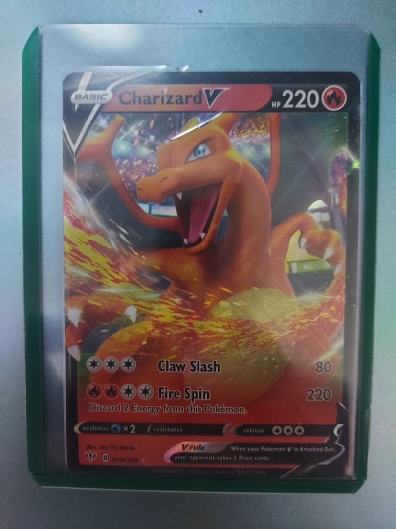 Charizard V pokemon card, Hobbies & Toys, Toys & Games on Carousell