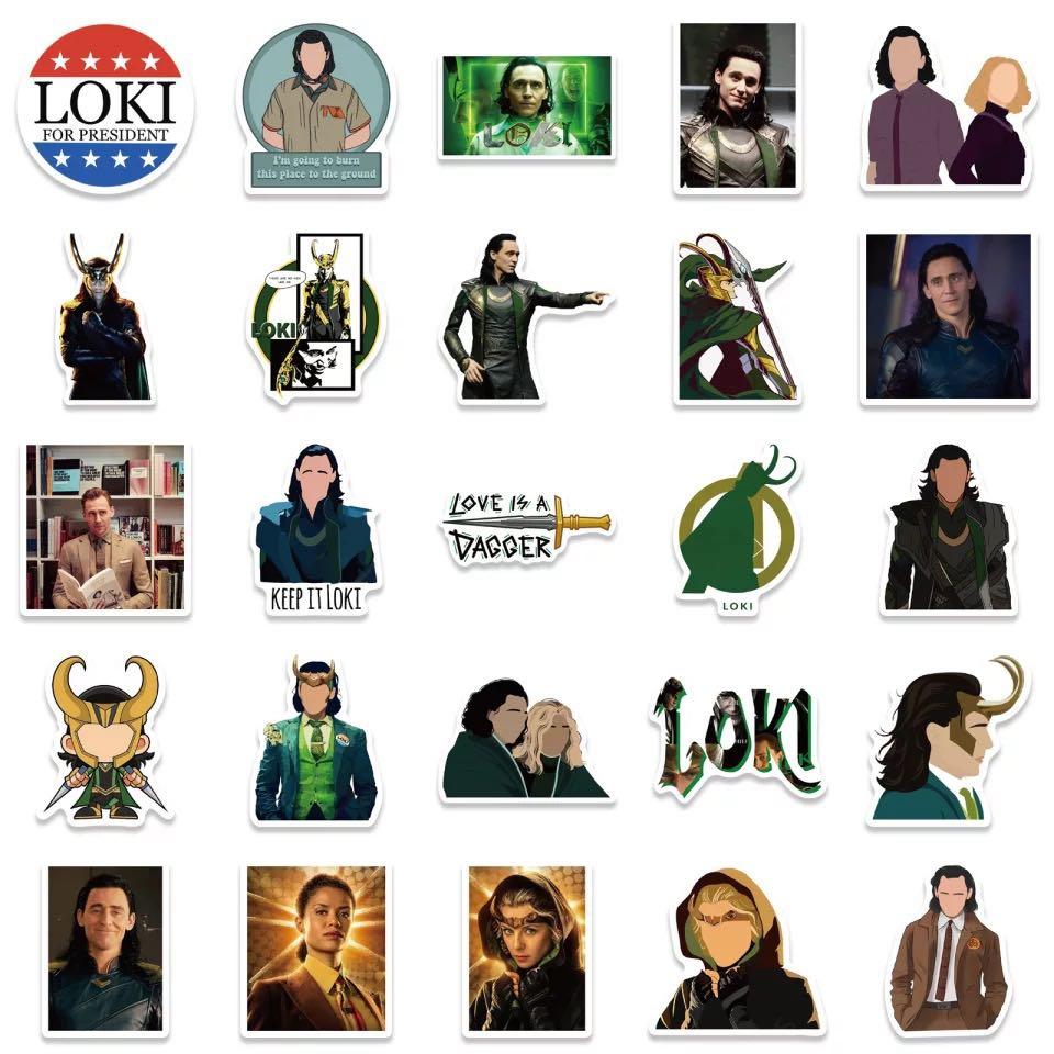 (Stickers) 50pc Marvel Loki God Of Mischief War Disney Movies Tv Show ...