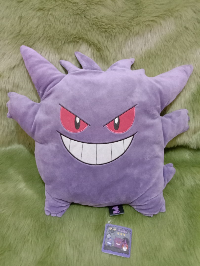 GENGAR POKEMON PILLOW TYPE, BNWT, 14X14 INCHES, Hobbies & Toys, Toys ...