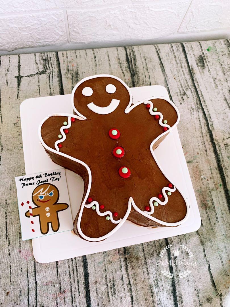 Gingerbread Man birthday cake, Food & Drinks, Homemade Bakes on Carousell