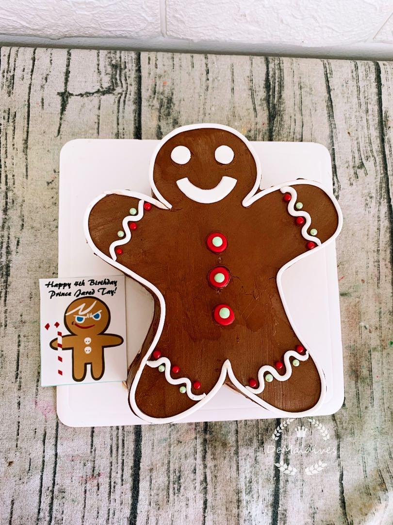 Gingerbread Man birthday cake, Food & Drinks, Homemade Bakes on Carousell