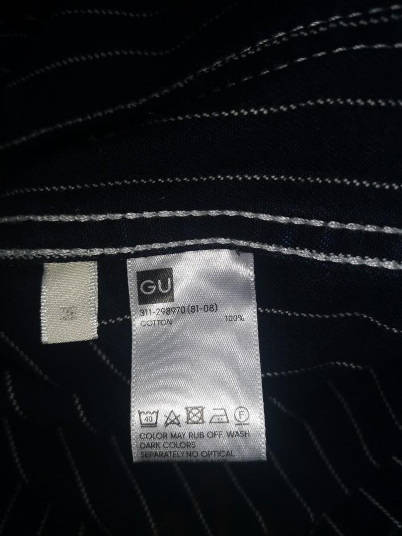 GU Pinstripe Denim Jacket, Men's Fashion, Coats, Jackets and Outerwear ...