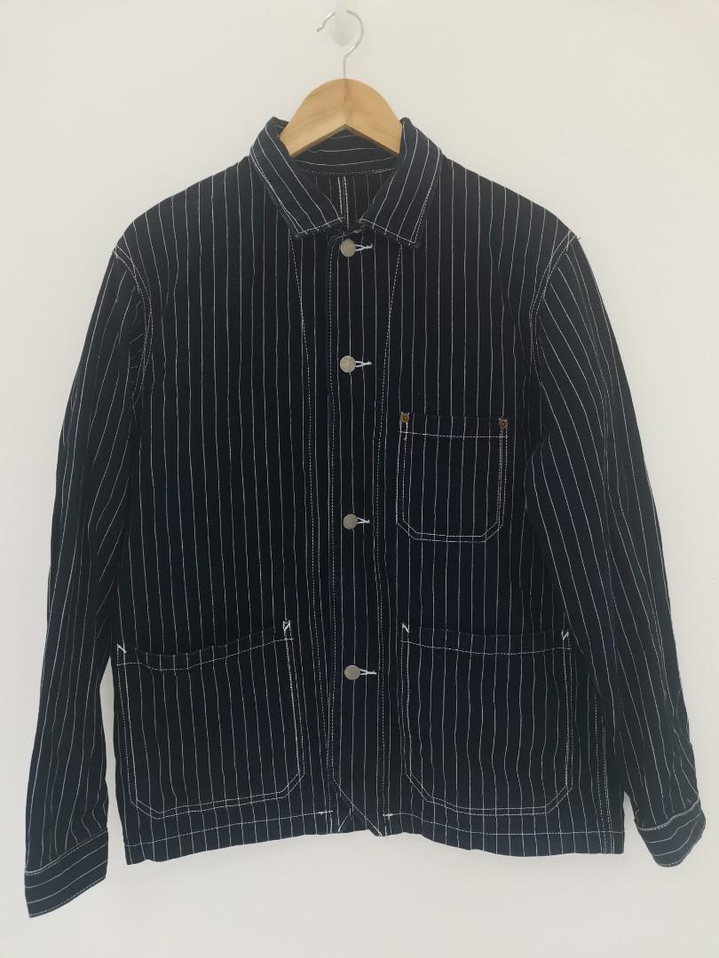 GU Pinstripe Denim Jacket, Men's Fashion, Coats, Jackets and Outerwear ...