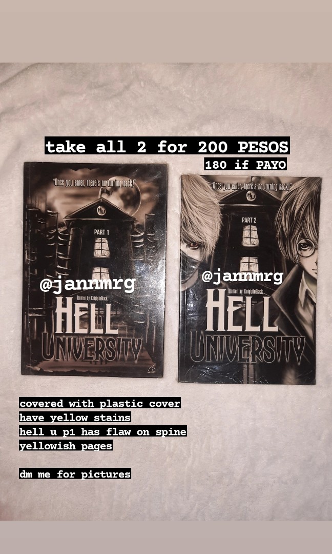 Hell University Part 1 and 2 Knight In Black KIB PSICOM Wattpad books ...