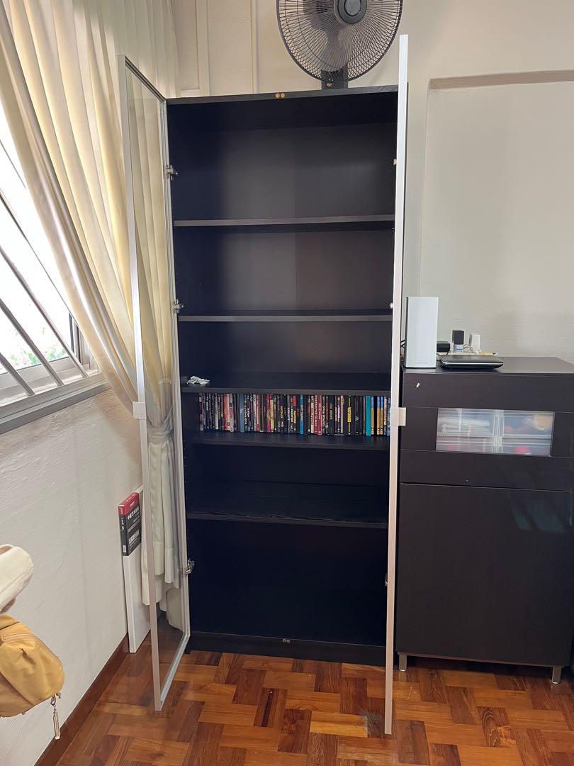 IKEA billy bookcase Glass door Display Cabinet Statue Marvel legends ...