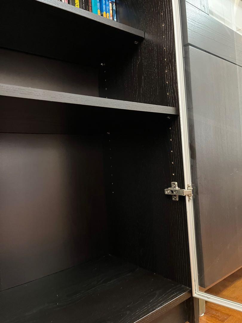 IKEA billy bookcase Glass door Display Cabinet Statue Marvel legends ...