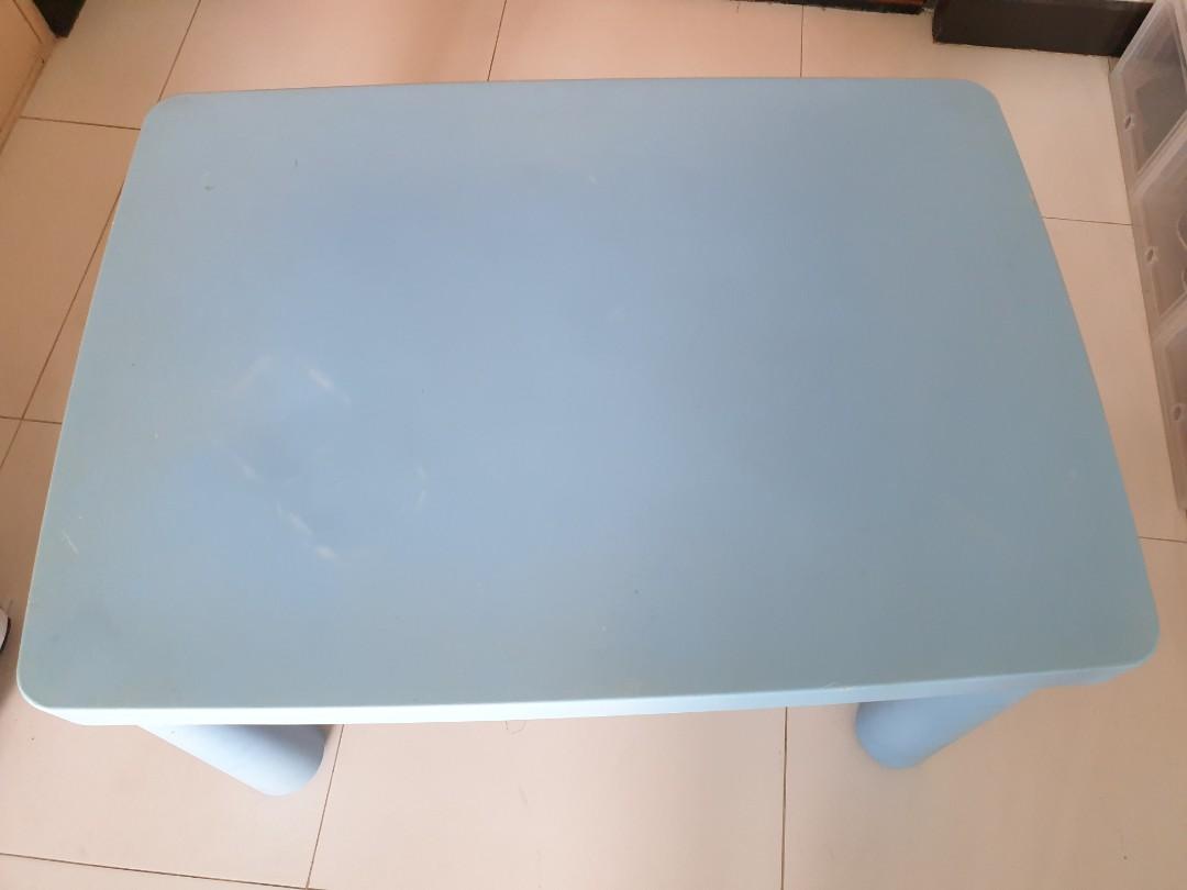 Ikea mammut blue table, Babies & Kids, Baby Nursery & Kids Furniture ...