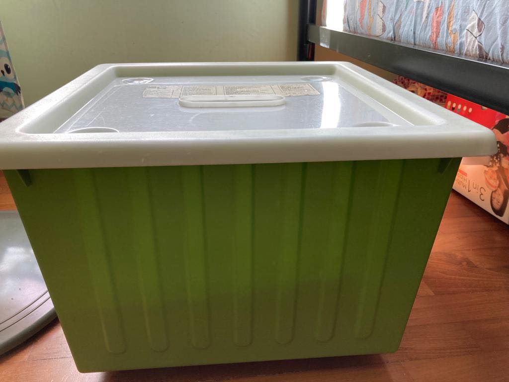 IKEA storage box with wheels and lid, Furniture & Home Living, Home ...