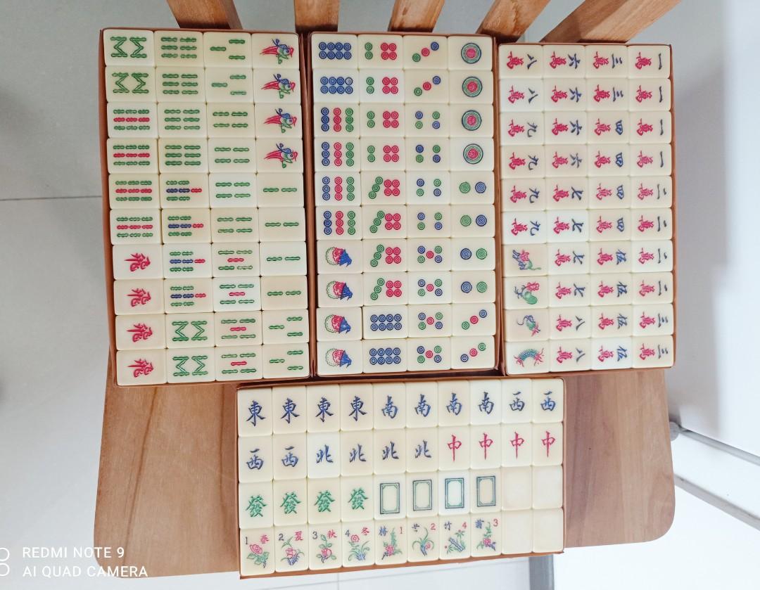 mahjong tiles Green A2 160 Pcs, Hobbies & Toys, Toys & Games on Carousell