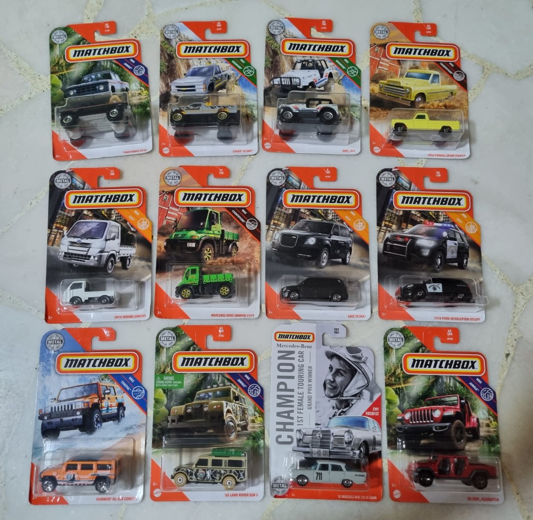 Matchbox 2014 Subaru Sambar, Mercedes Benz Unimog U300, Levc TX Taxi ...