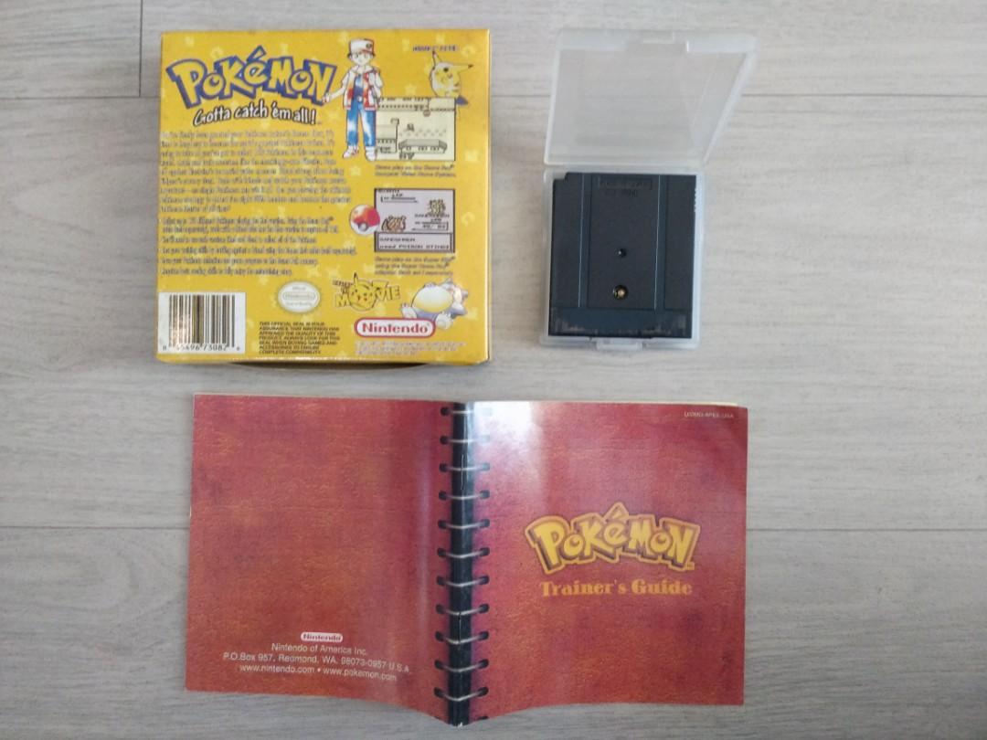 Nintendo Game Boy Pokemon Yellow Version Cartridge with Box and Manual ...