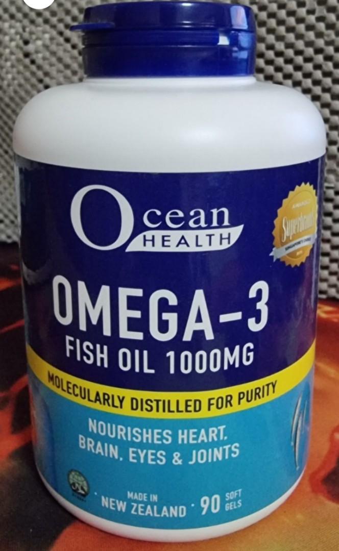 Ocean Health Omega3 Fish Oil 1000MG, Health & Nutrition, Health ...